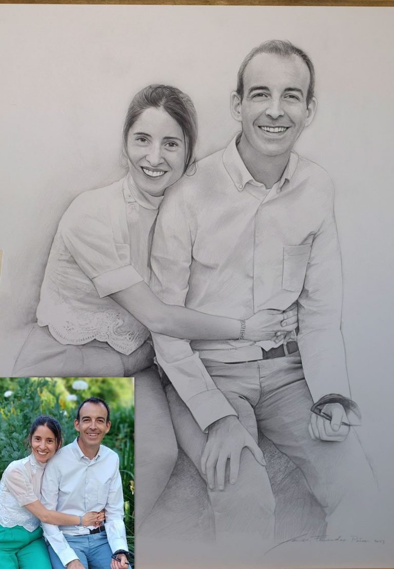 Retratos por encargo | Retratos a lápiz y carboncillo para regalar